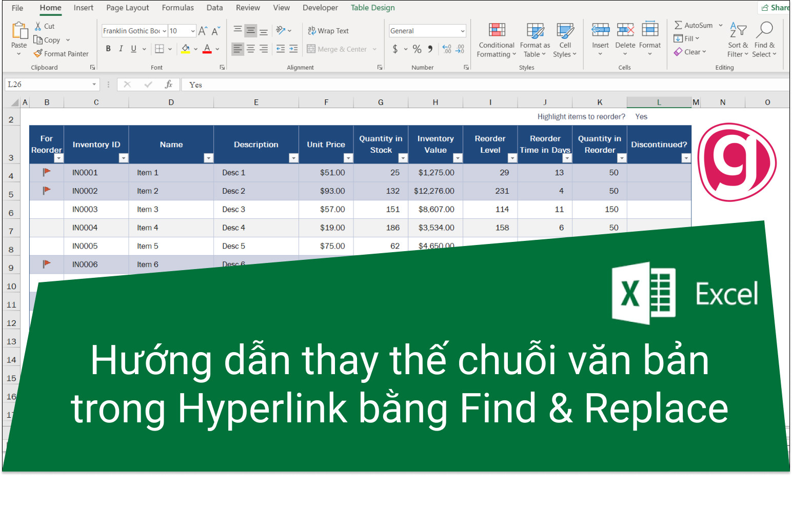 Hướng dẫn thay thế chuỗi văn bản trong Hyperlink bằng Find Replace